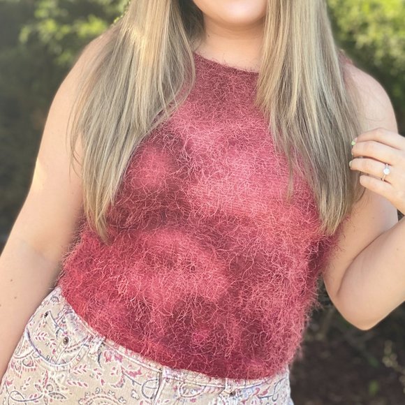 Beware! | Tops | Vintage Y2k Beware Fuzzy Crop Top | Poshmark